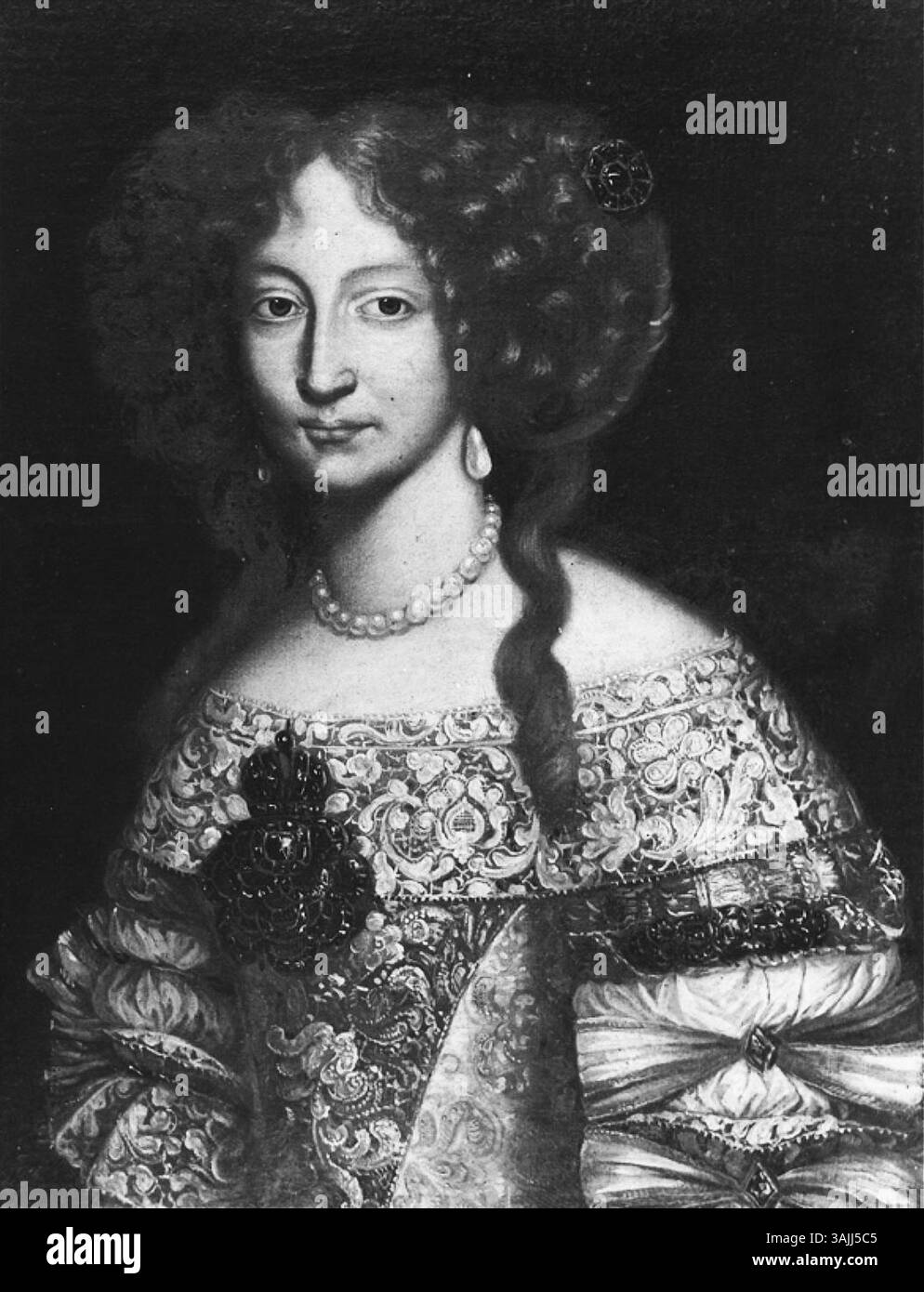 This presumed portrait of Empress Eleonor Magdalene (1655-1720), wife ...