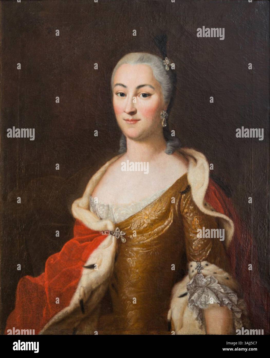 Portrait of Countess Palatine Caroline of Zweibrücken (1721-1774), wife ...