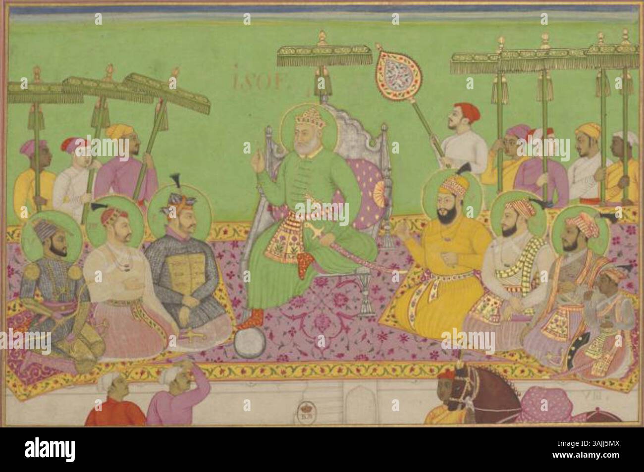 The Adil Shahi rulers of Bijapur, depicted in a 17th-century painting ...
