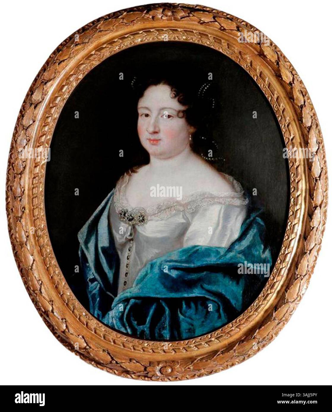 This 17th-century portrait features a French noblewoman depicted in a ...