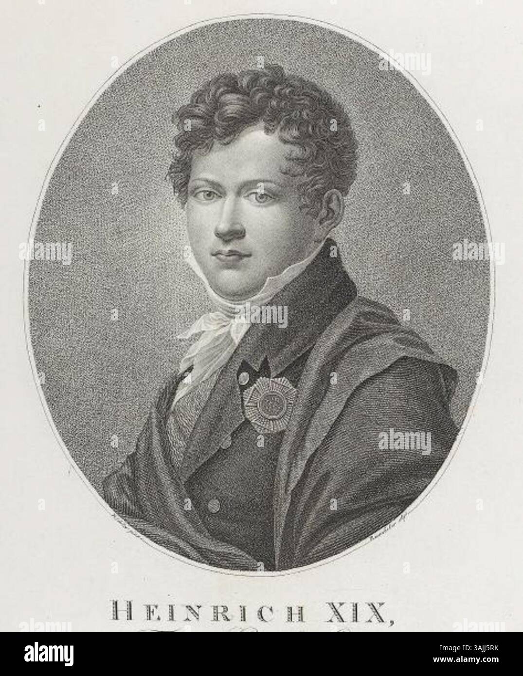 This image portrays Heinrich XIX Reuss of Greiz, a German noble ...