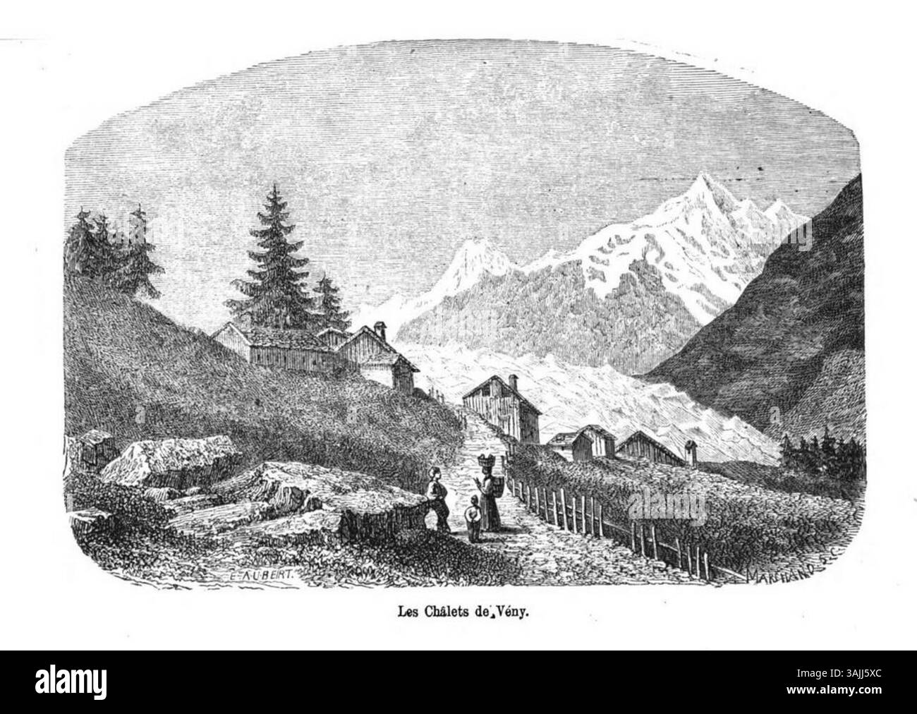 Site and chalets Black and White Stock Photos & Images - Alamy