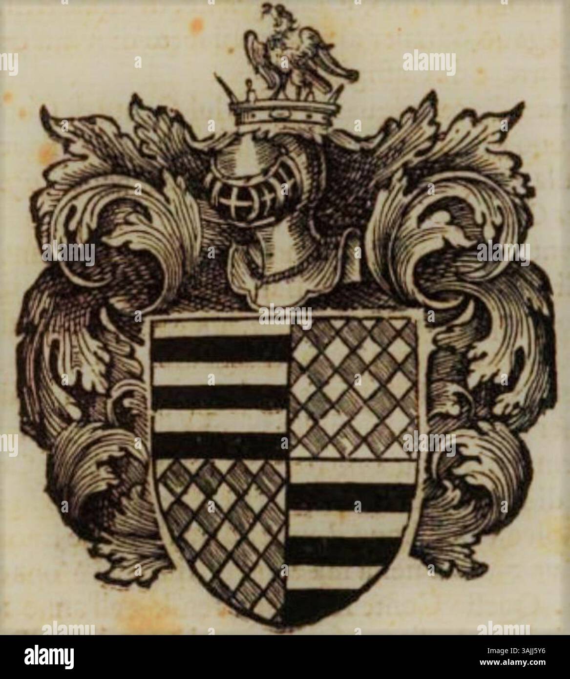 The 1618 depiction of the Ceva Grimaldi coat of arms, painted by ...