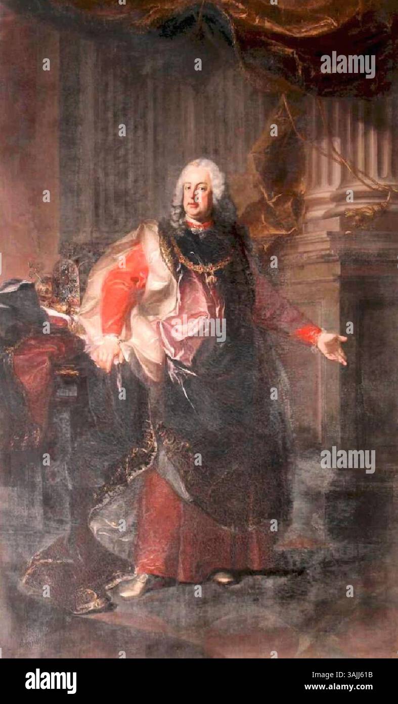 This 1770 portrait by Hubert Maurer depicts Emperor Franz I, showcasing ...
