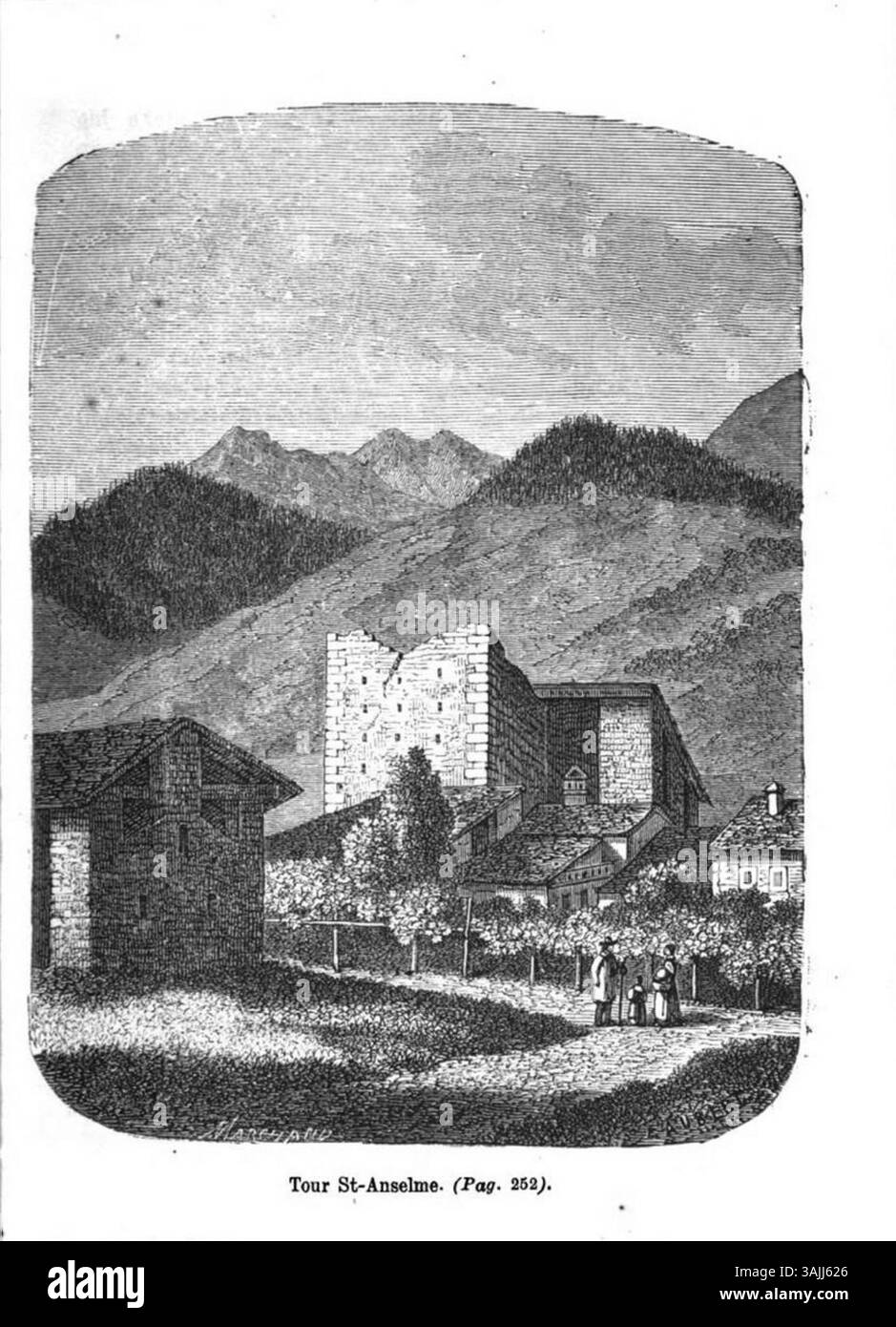 An engraving by Édouard Aubert from before 1877, depicting the 'Tour ...