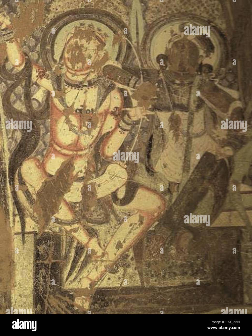 The Arched harp from Kizil Cave 80 is a significant artwork from the ...