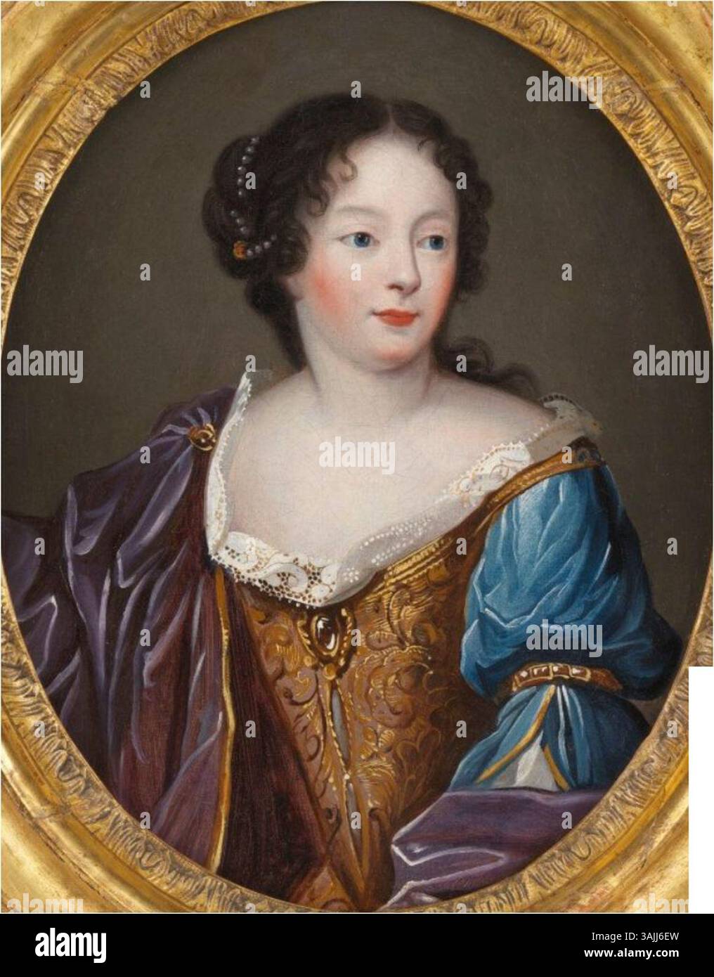 This portrait, attributed to the workshop of Pierre Mignard, depicts a ...