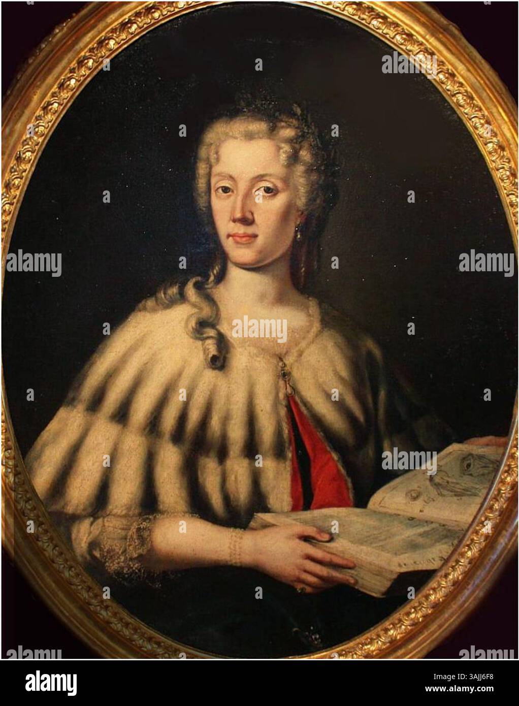 A mid-18th century portrait by Carlo Vandi of Laura Bassi, an ...