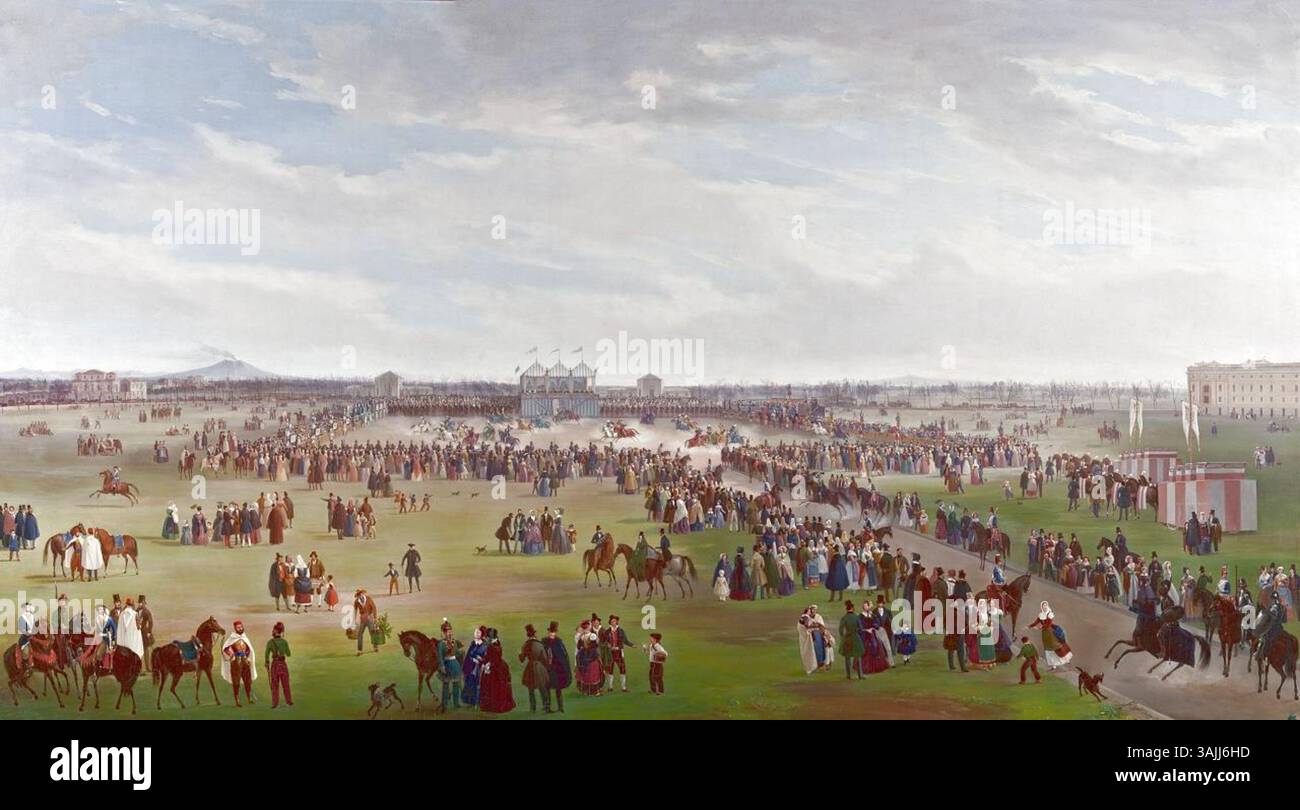 This 1851 painting by Salvatore Fergola portrays a knightly tournament ...