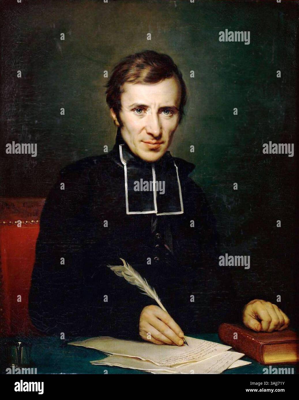 The 1827 portrait by Jean-Baptiste Paulin Guérin depicts Hugues ...