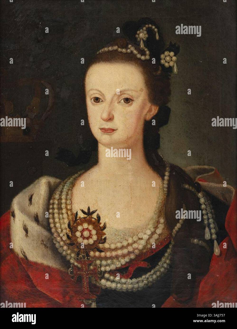 This 18th-century portrait from the Portuguese school depicts Queen ...