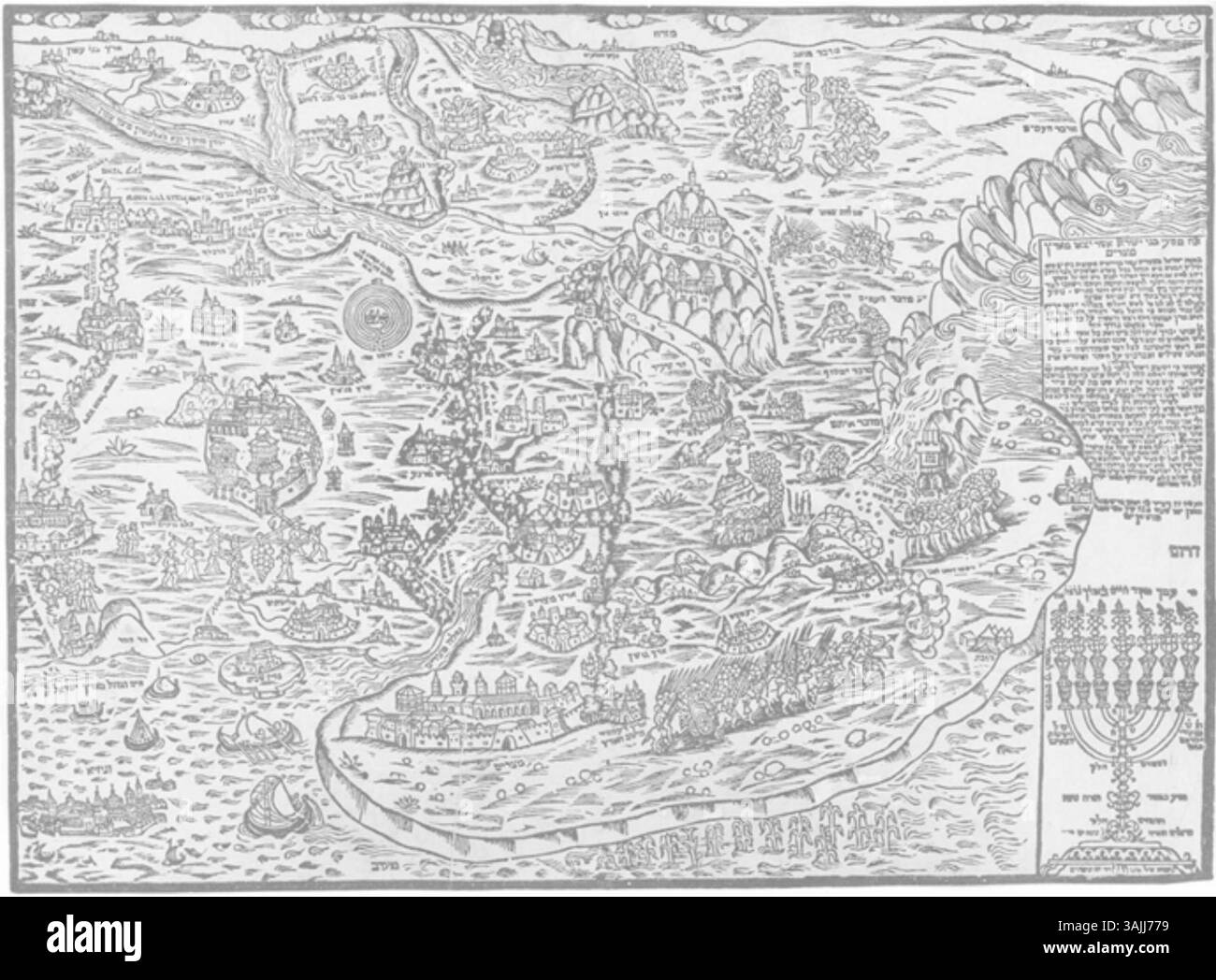 The 1560 map of Mantua was created by Isaac ben Samuel Bassan with ...