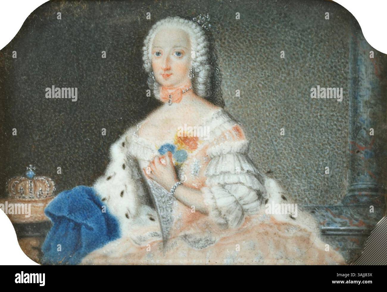 A watercolor on ivory portrait of Princess Philippine Charlotte of ...