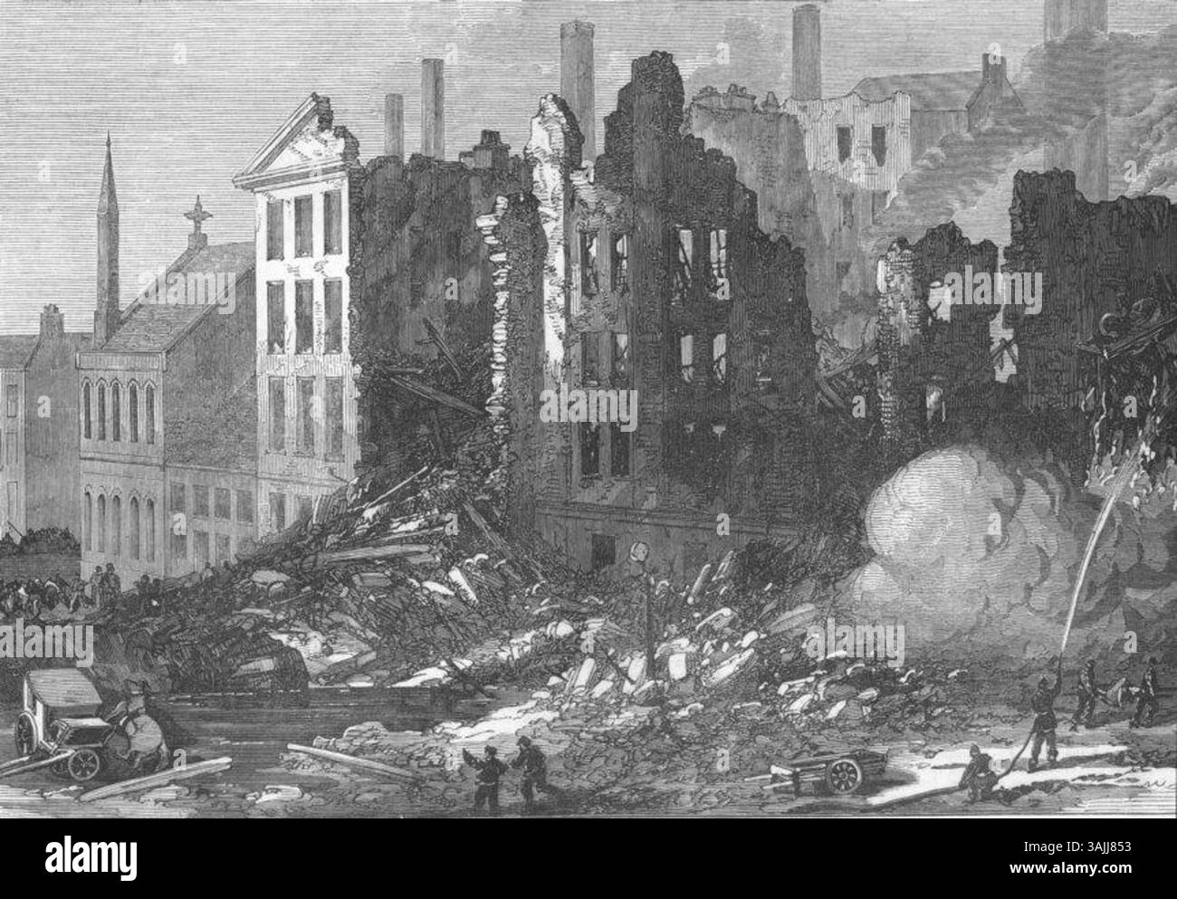 This illustration from The Illustrated London News depicts the scene of ...