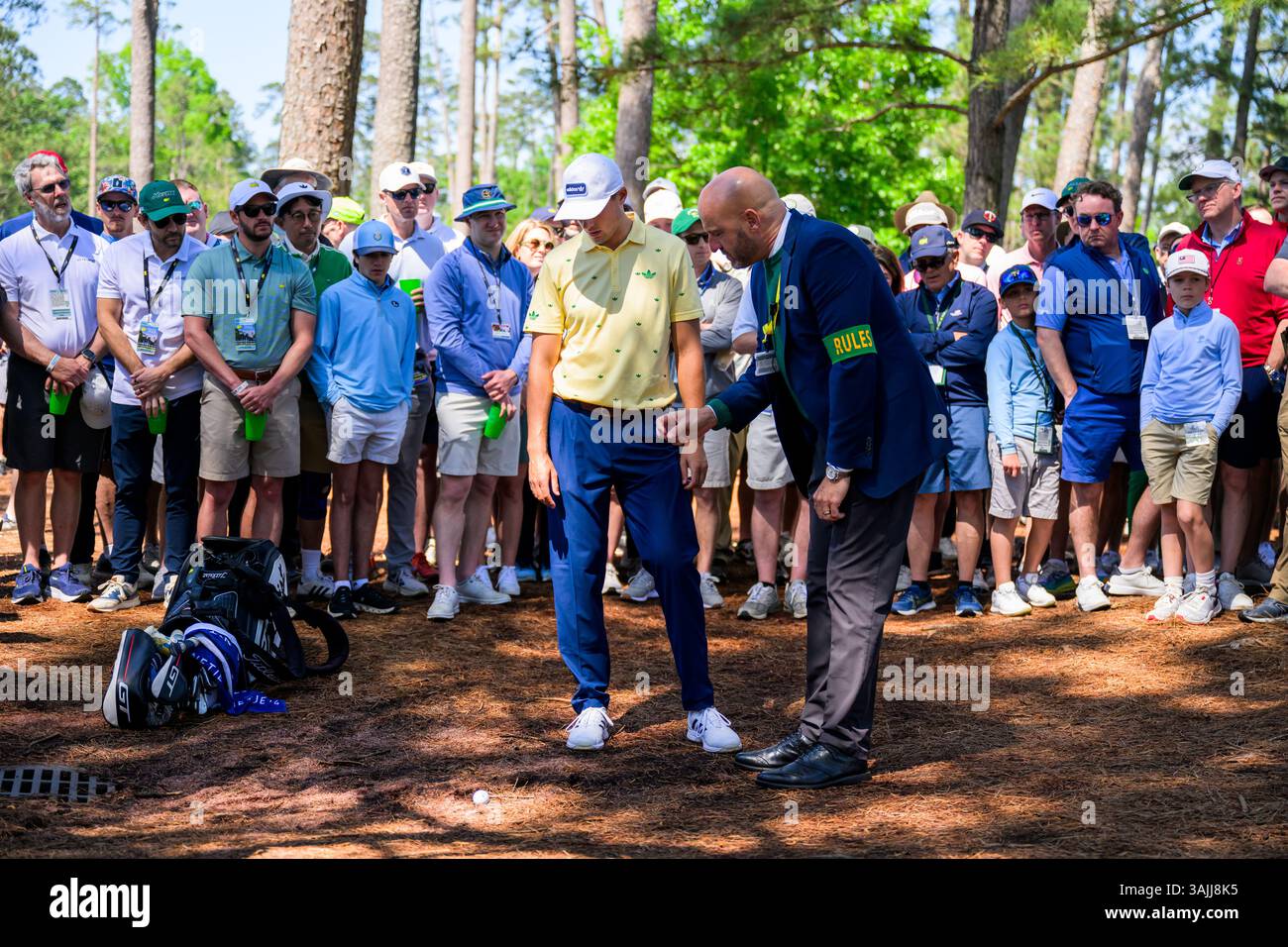 Ludvig Åberg of, Sweden. , . and a rules official during the second ...