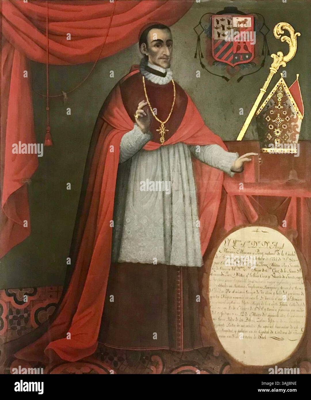 This portrait depicts Ángel Mariano de Moscoso y Pérez de Oblitas (1732 ...