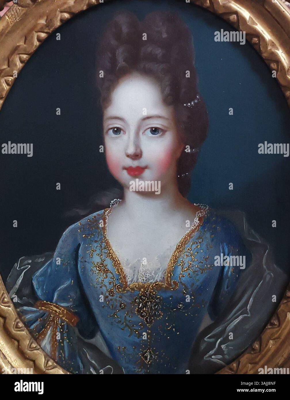 This portrait depicts Marie-Adélaïde de Savoie (1685–1712), Duchess of ...