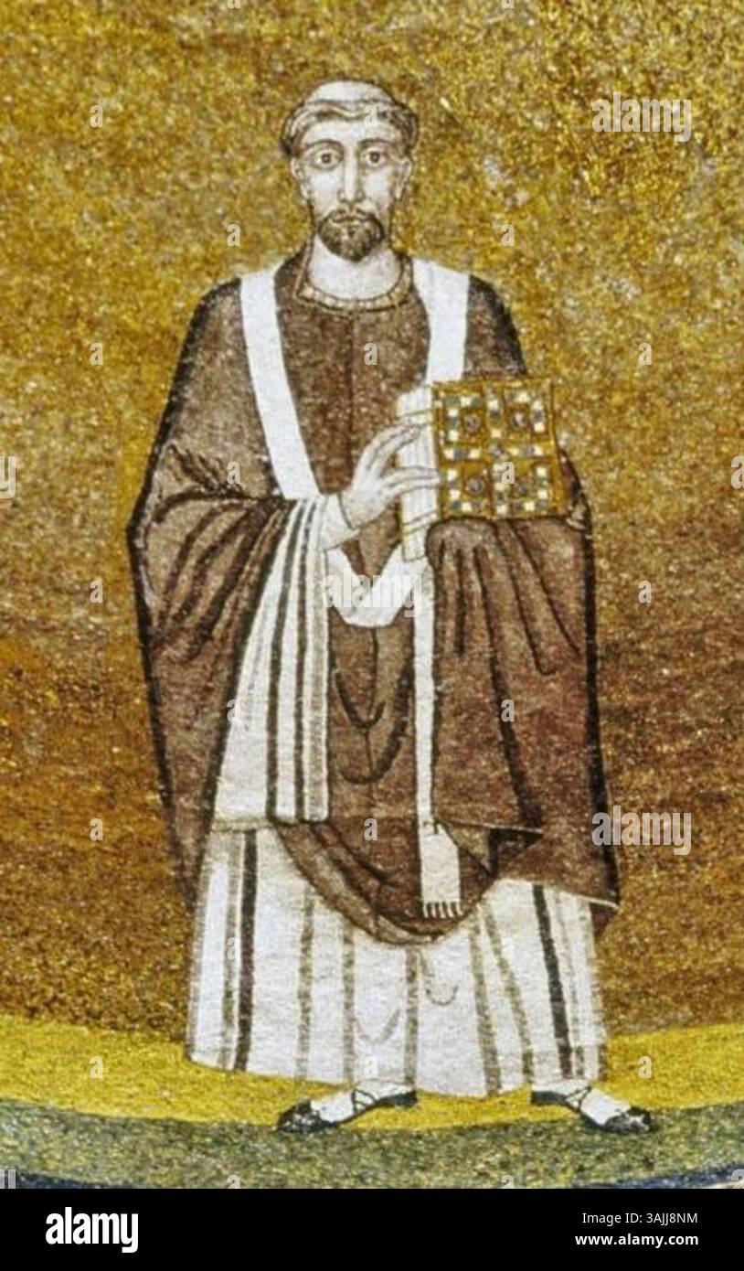 The 7th-century apse mosaic of Sant'Agnese fuori le mura in Rome ...