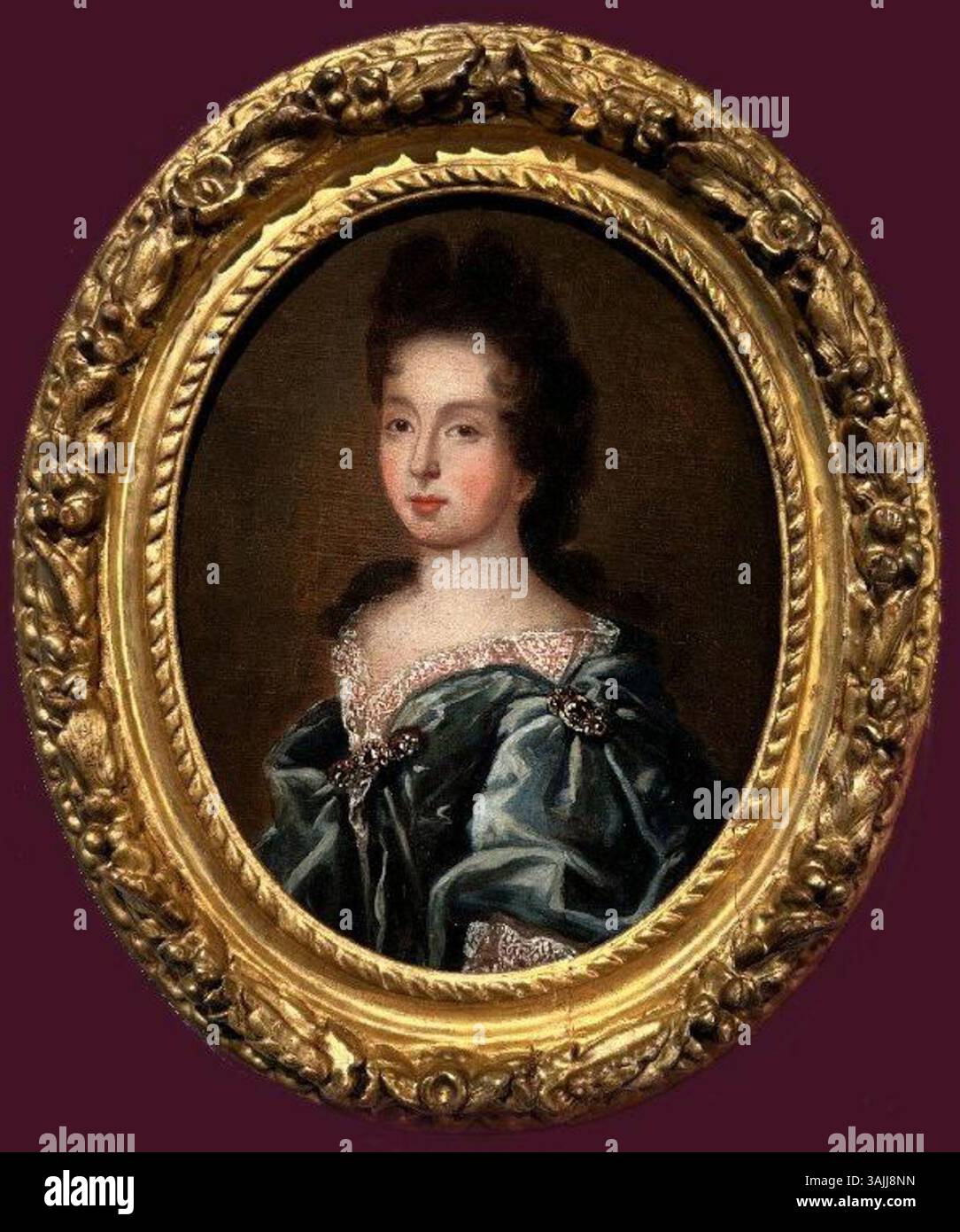 This pair of oval portraits depicts Marie-Anne de Bourbon-Conti and ...