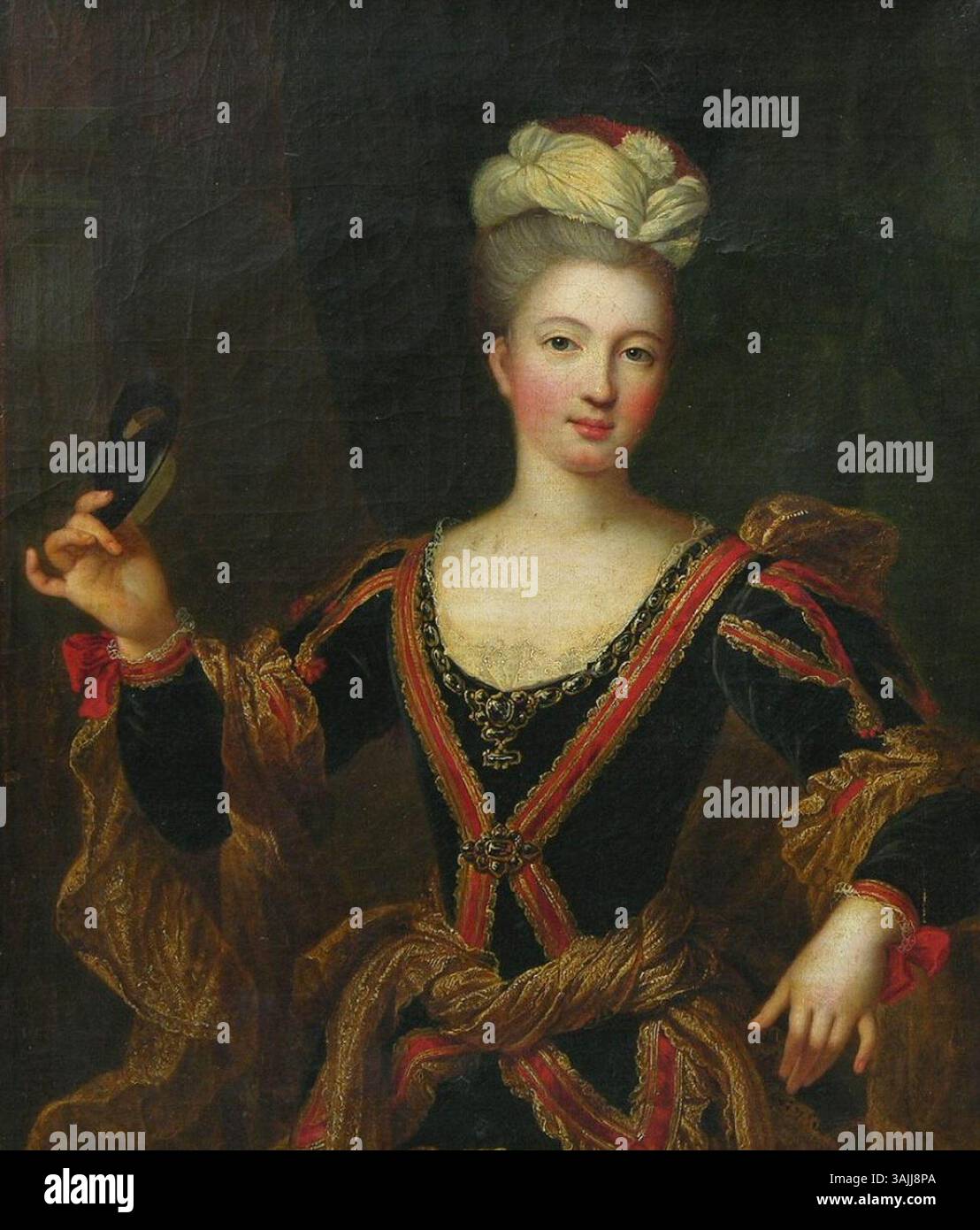 This 18th-century portrait by the Studio of Jean Marc Nattier portrays ...