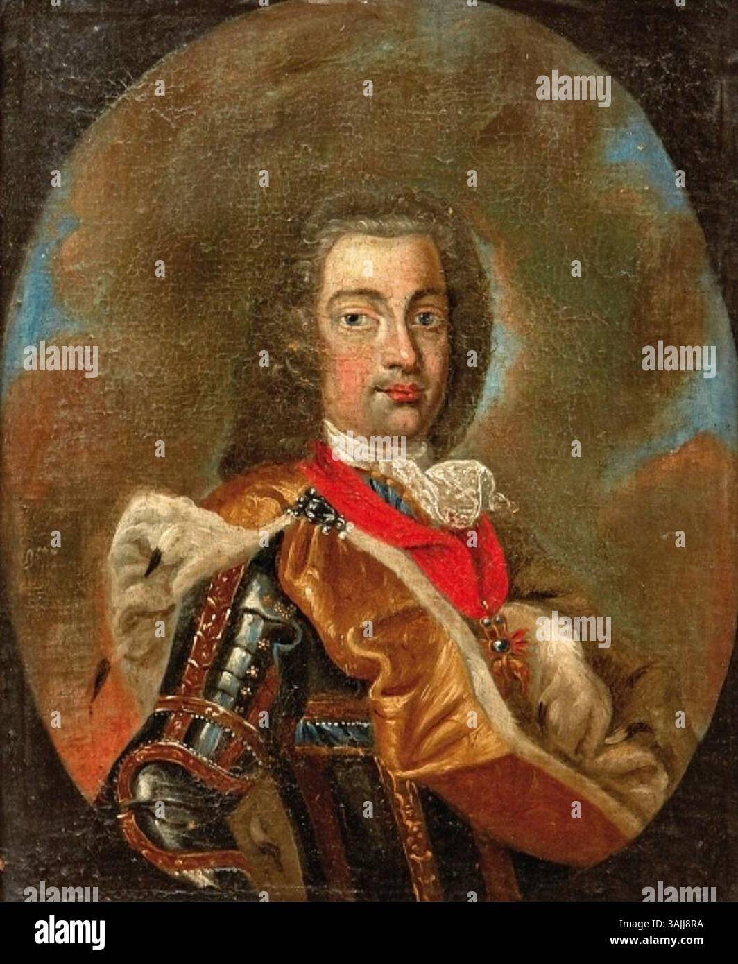 An 18th-century portrait of a nobleman in armor, marked as 'Duke of ...