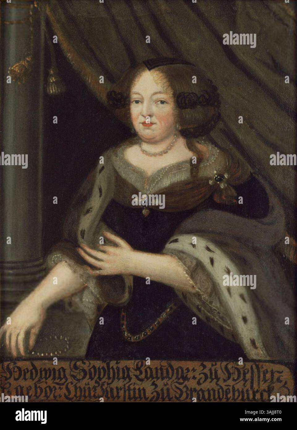 This 17th-century portrait of Hedwig Sophie of Brandenburg, wife of ...