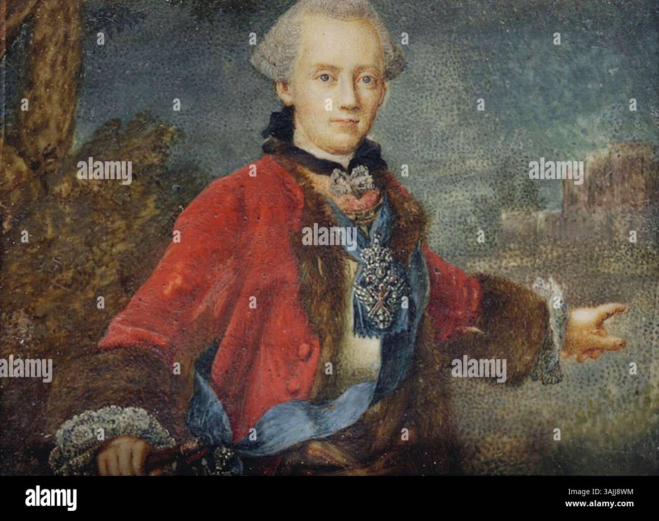 This 18th-century miniature portrait, painted by an unknown artist ...