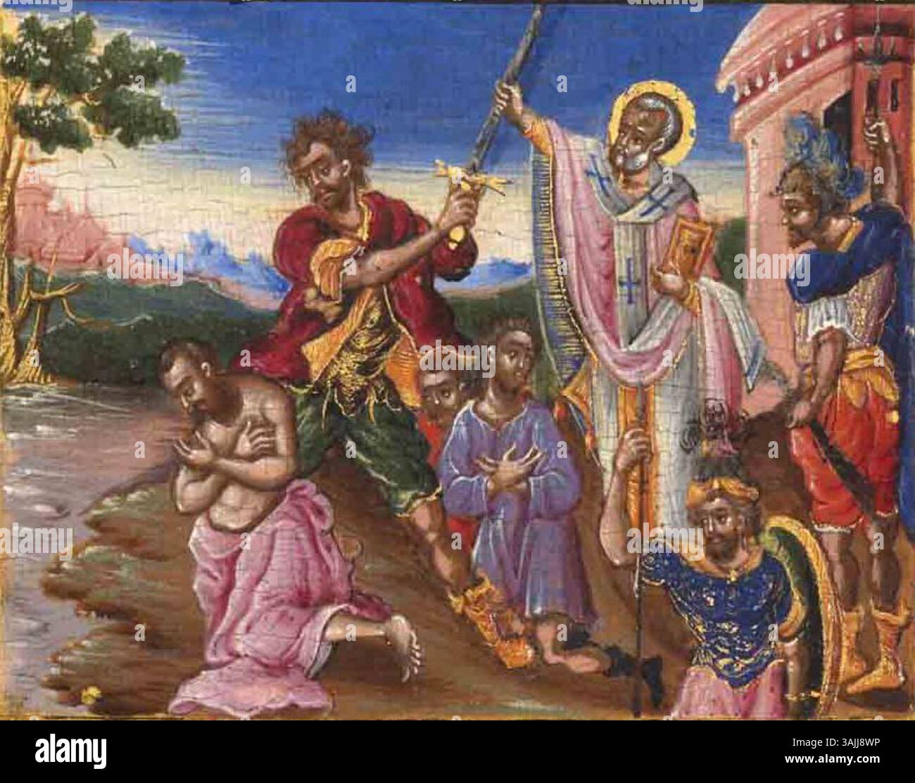 Saint Nicholas by Theodore Poulakis, painted between 1650 and 1692 ...