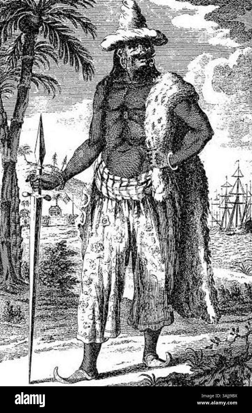 A sketch of Tulaji Angre, a prominent naval leader in the 18th century ...