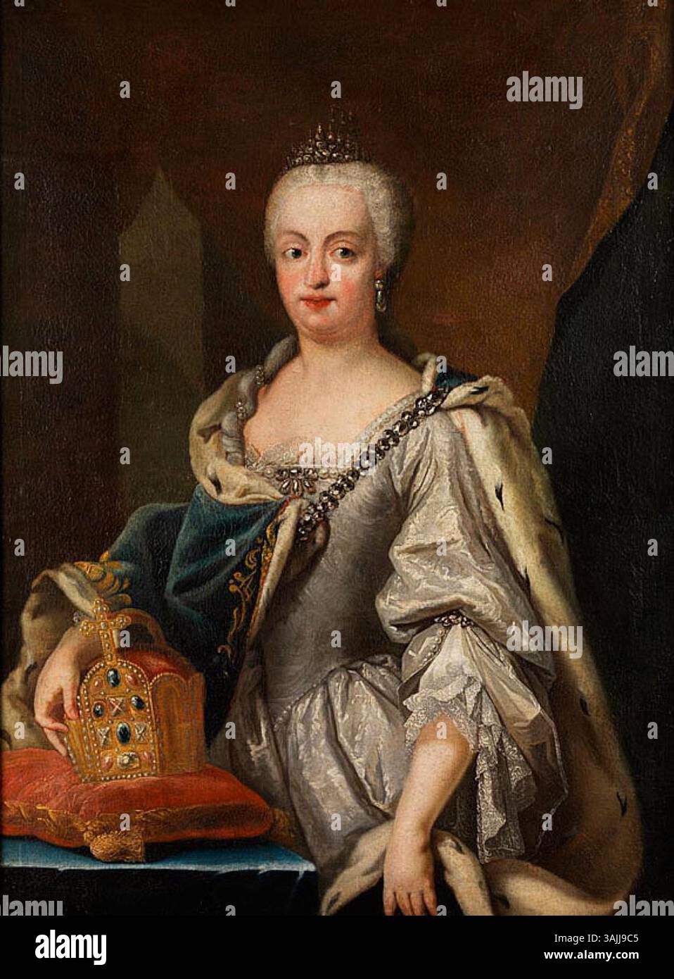 This 18th-century oil on canvas depicts a presumed portrait of Maria ...