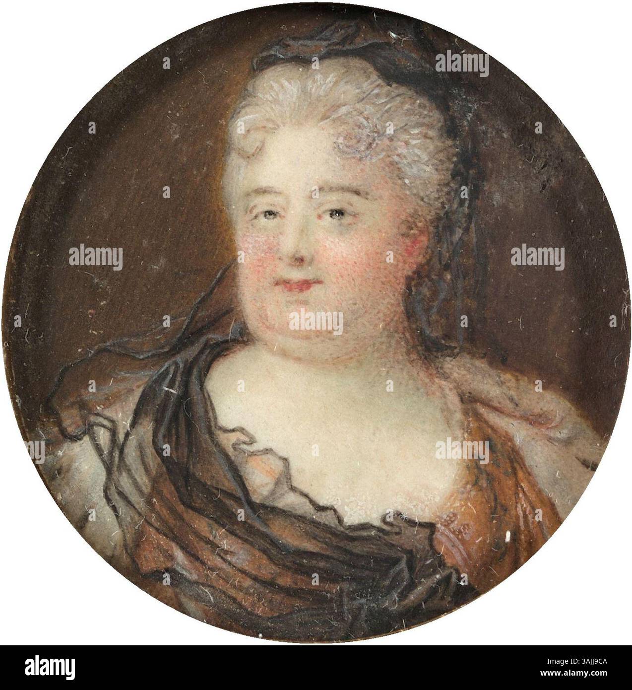 This 18th-century miniature, after the work of Hyacinthe Rigaud ...