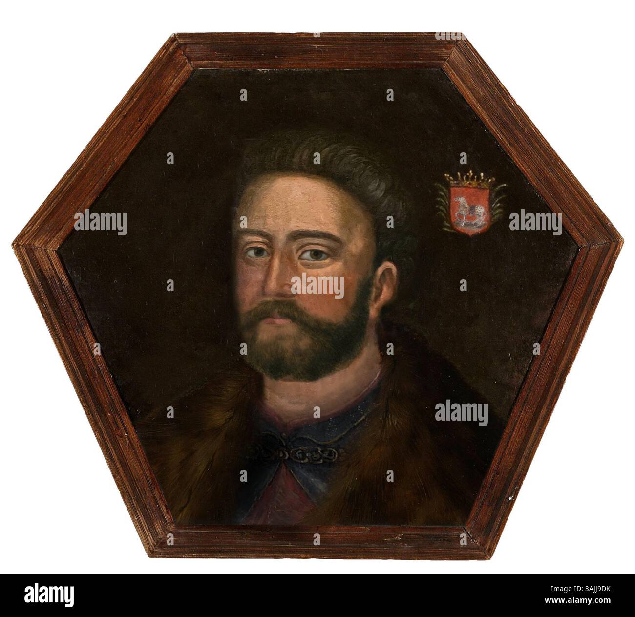 This coffin portrait of Stanislaw Maj, painted in 1703, features the ...