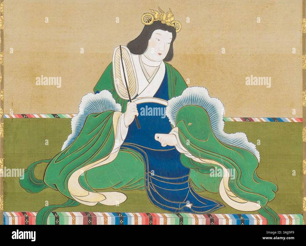 The portrait of Empress Suiko, created by Tosa Mitsuyoshi in 1726, is ...