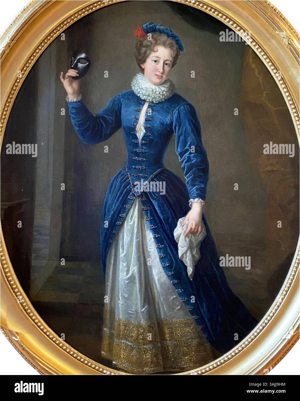 This portrait attributed to Pierre Gobert depicts Marie-Anne de Bourbon ...