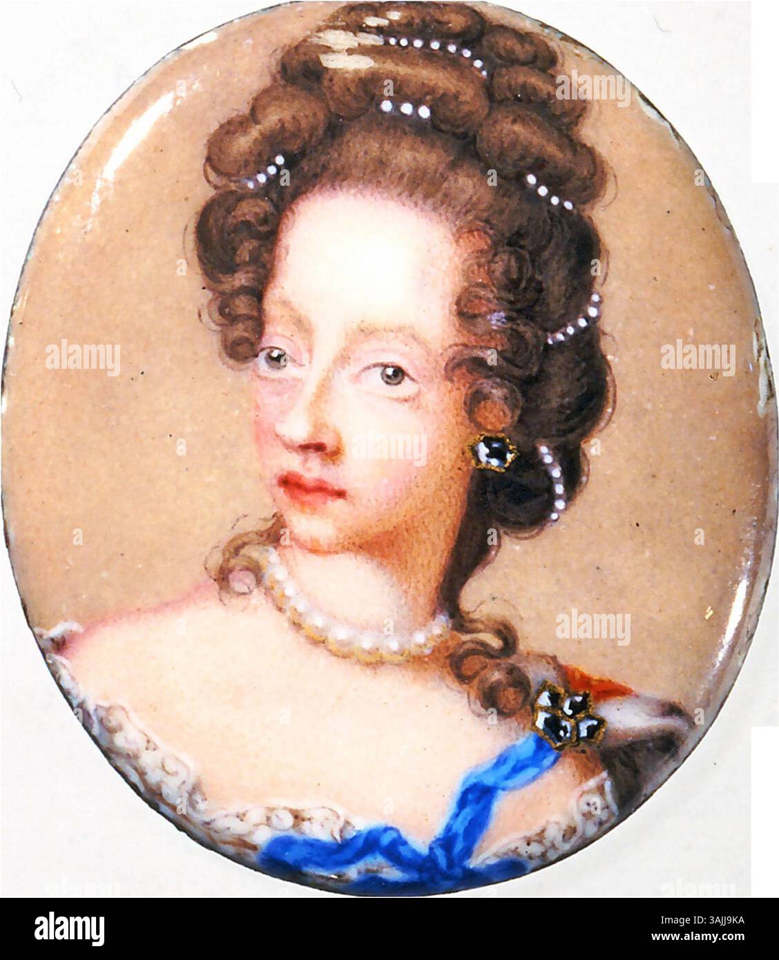 This miniature portrait from the 17th century depicts Princess Sophie ...