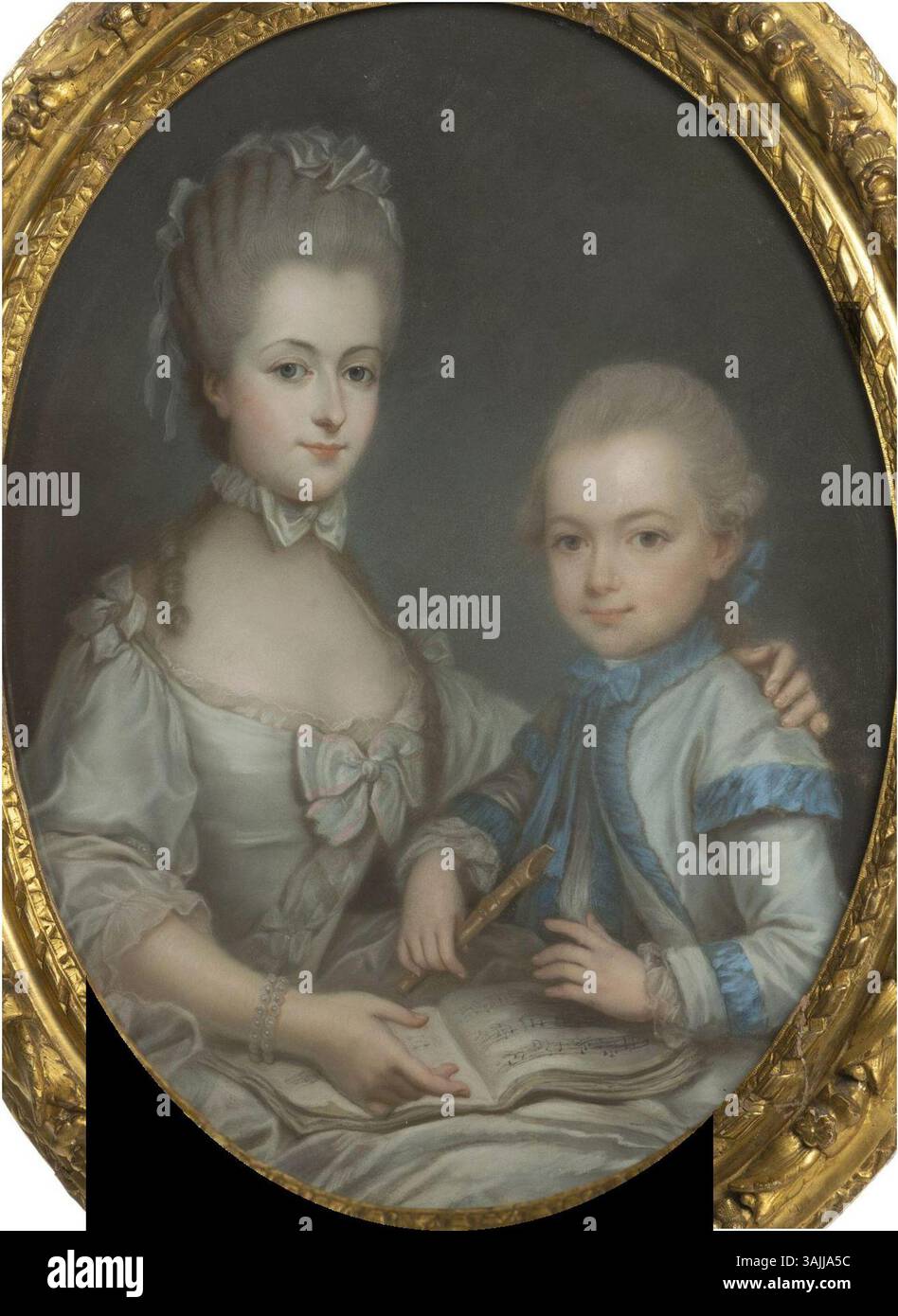 Attributed to Anne Vallayer-Coster, this pastel drawing depicts Marie ...