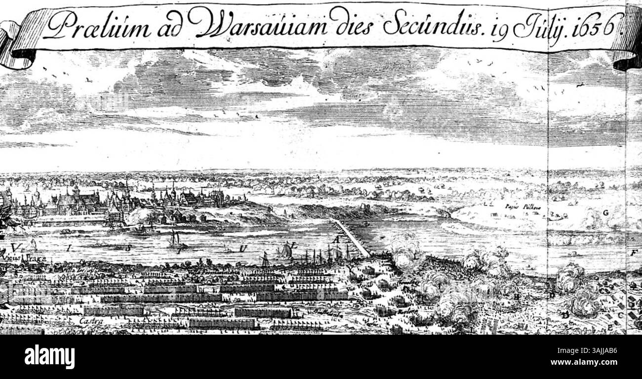 An illustration by Erik Dahlbergh depicting the second day of the ...