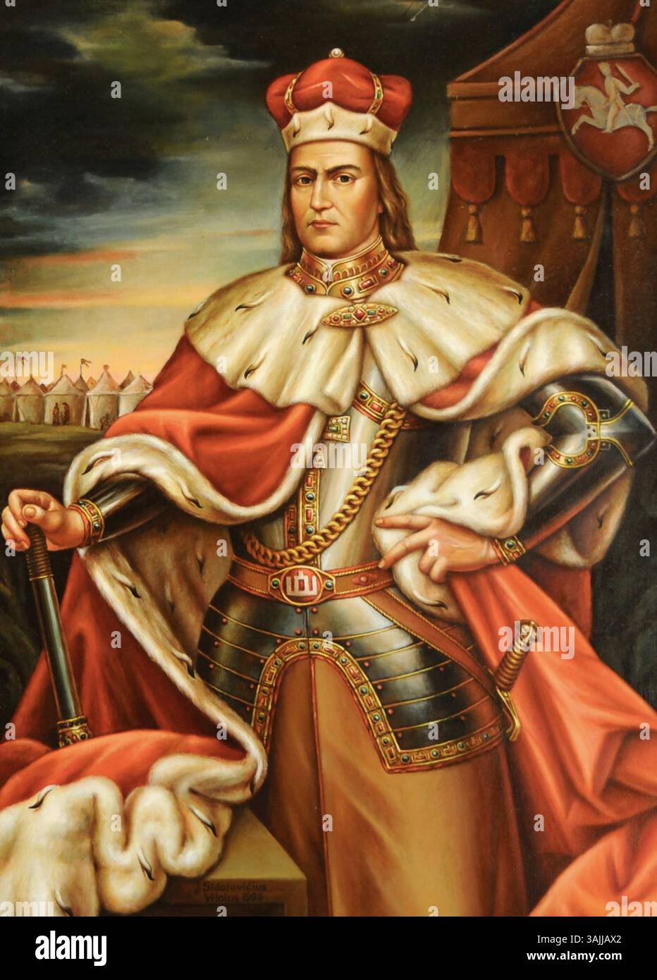 A 15th-century painting depicting Vytautas the Great, the prominent ...