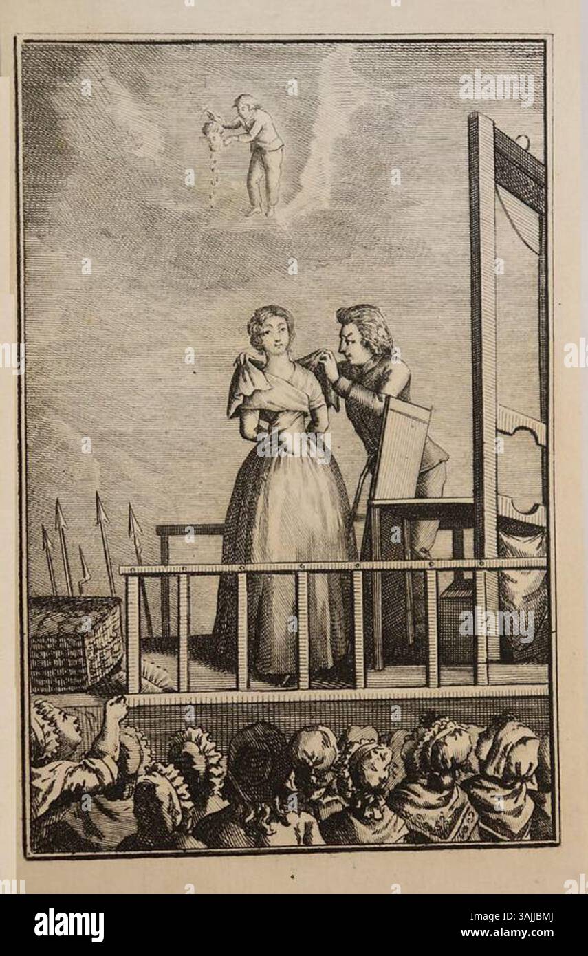 Louis Binet’s etching in 'Les Nuits de Paris' shows the execution of ...