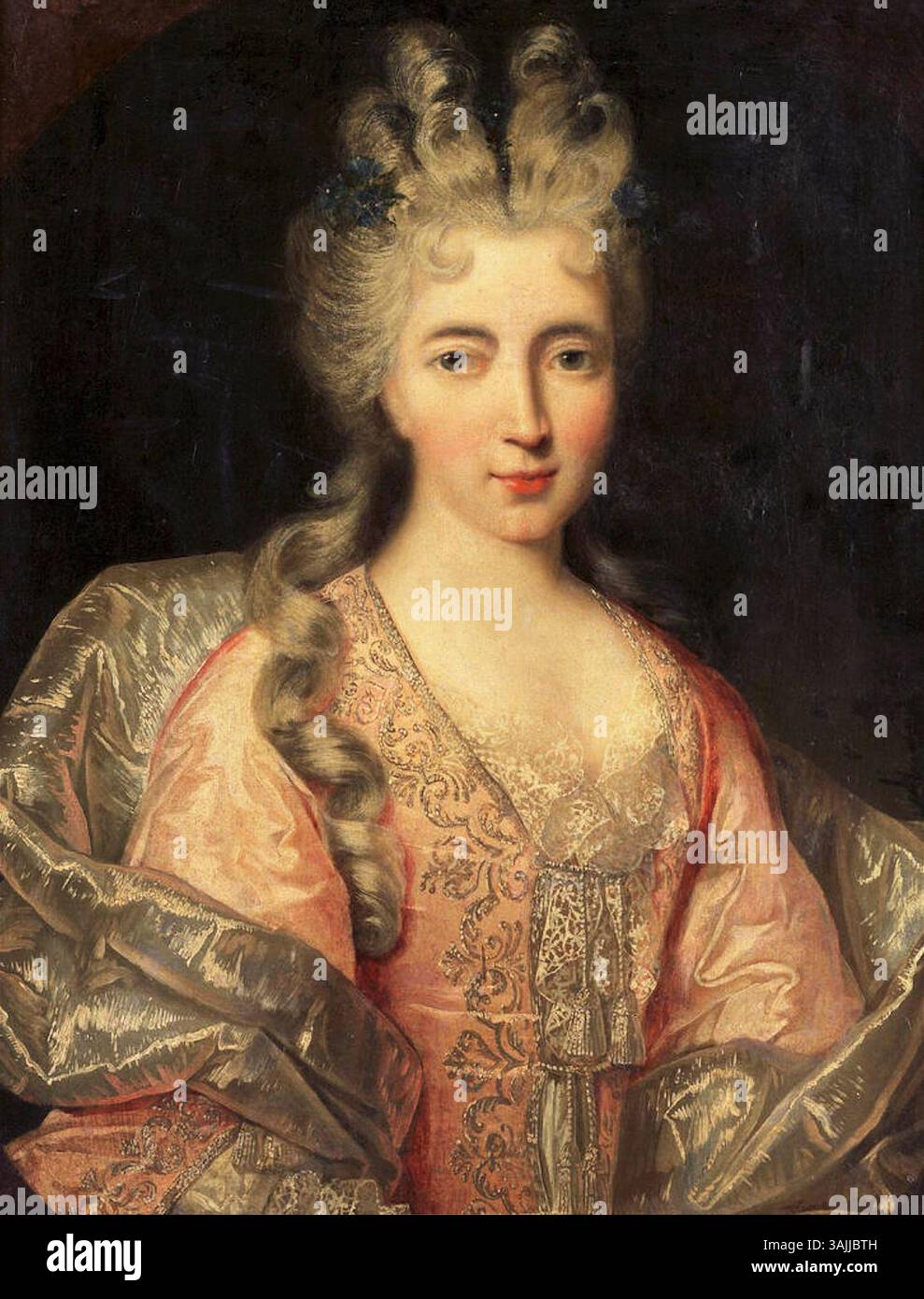 A portrait attributed to the circle of Nicolas de Largillière, showing ...