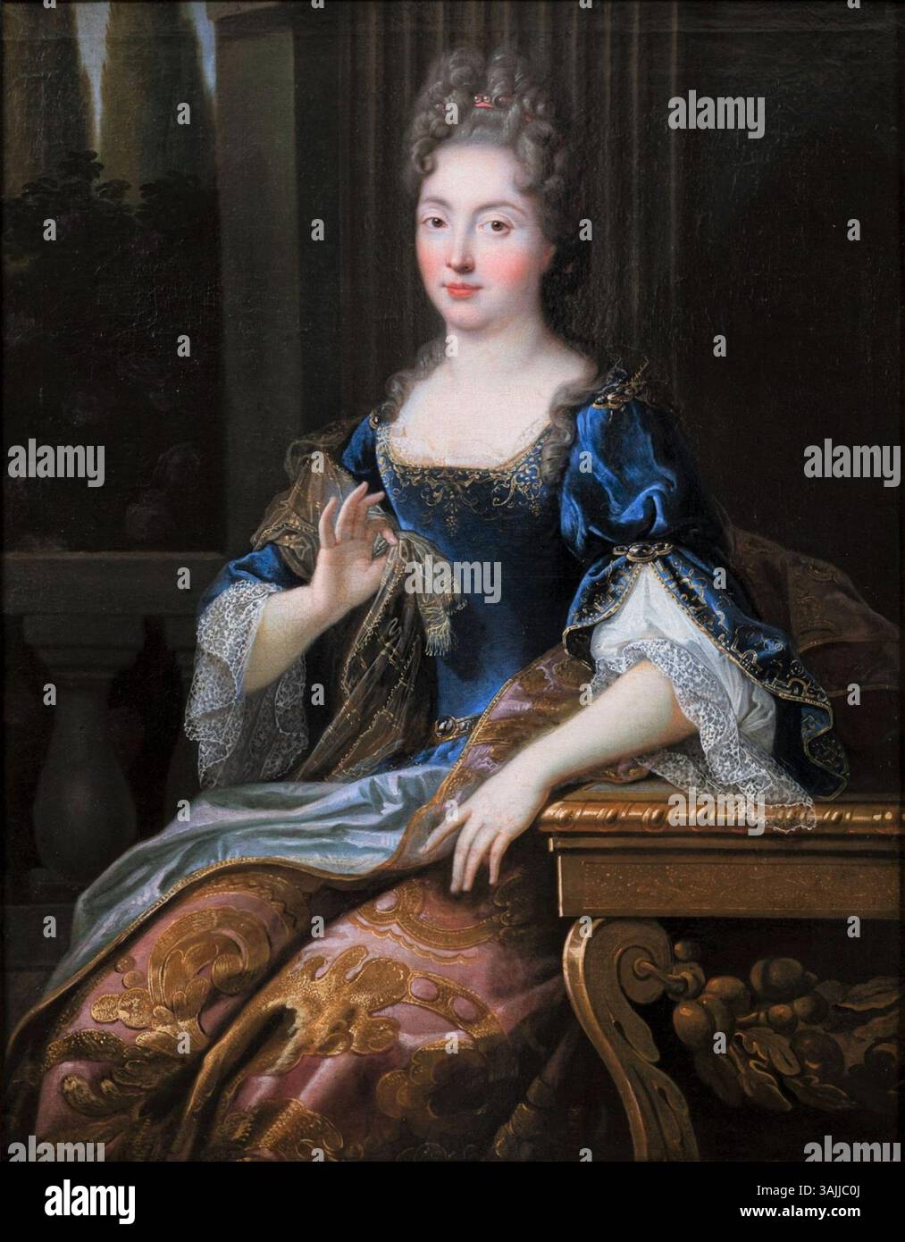 This oil on canvas painting is a presumed portrait of Marie-Anne de ...