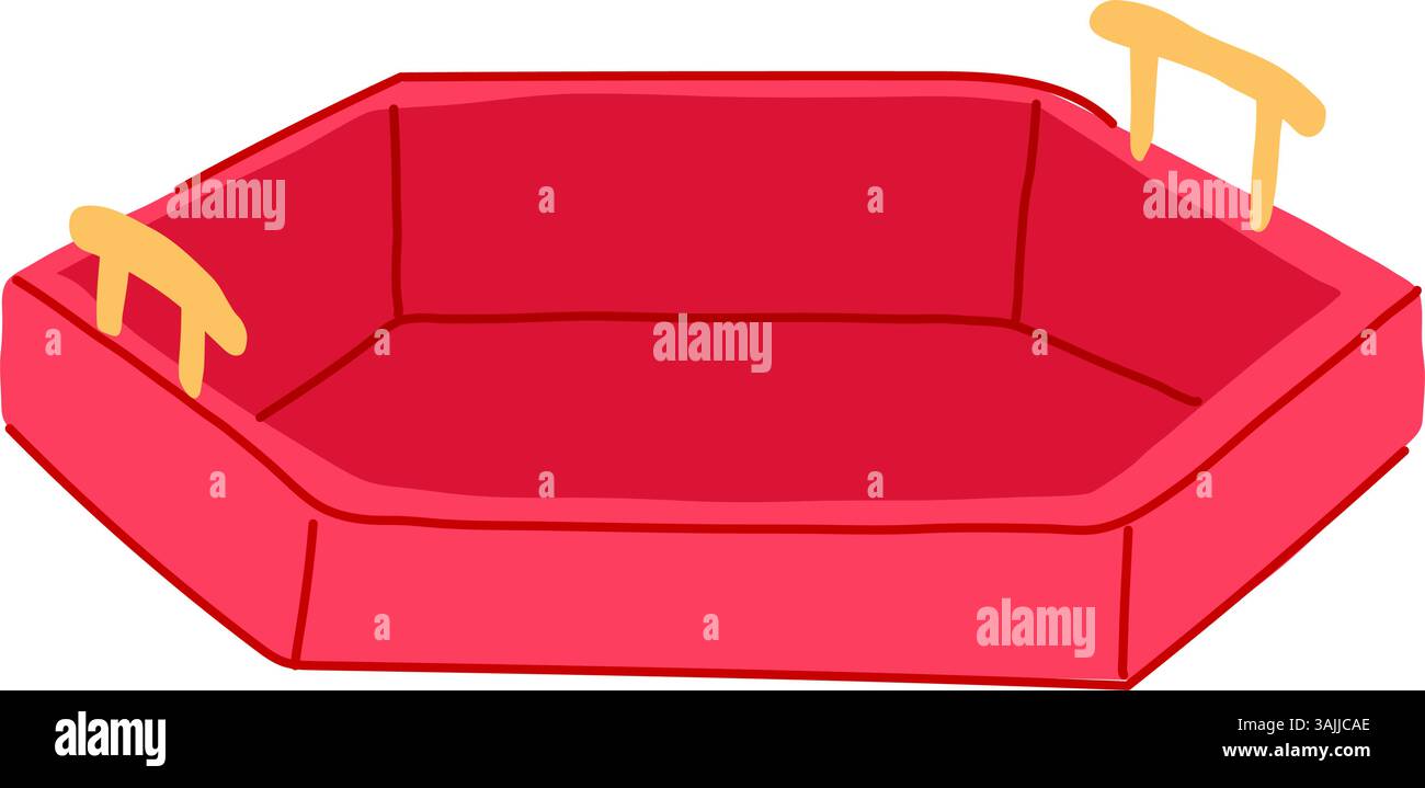 display decorative tray cartoon vector illustration Stock Vector Image ...