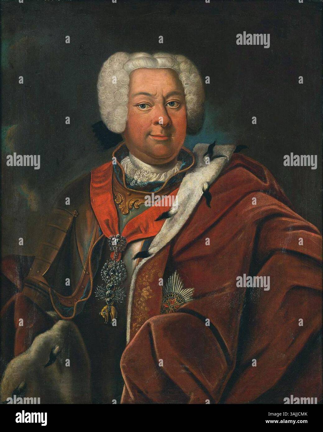 This 18th-century portrait depicts Karl Alexander, Duke of Württemberg ...