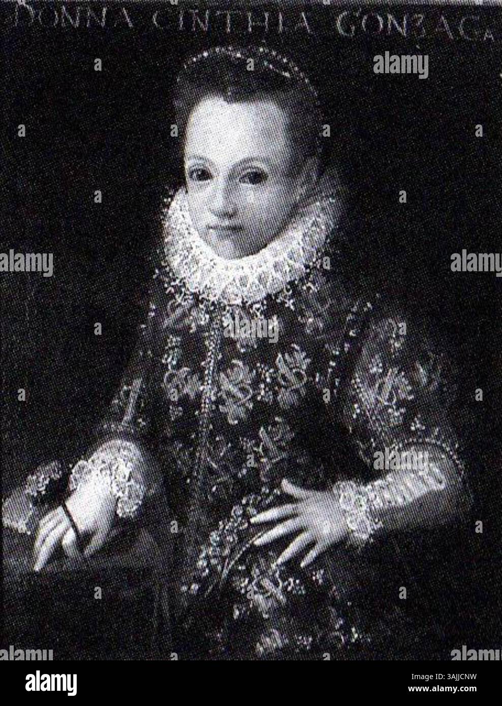 A 17th-century portrait of Cinzia Gonzaga, member of the Gonzaga family ...