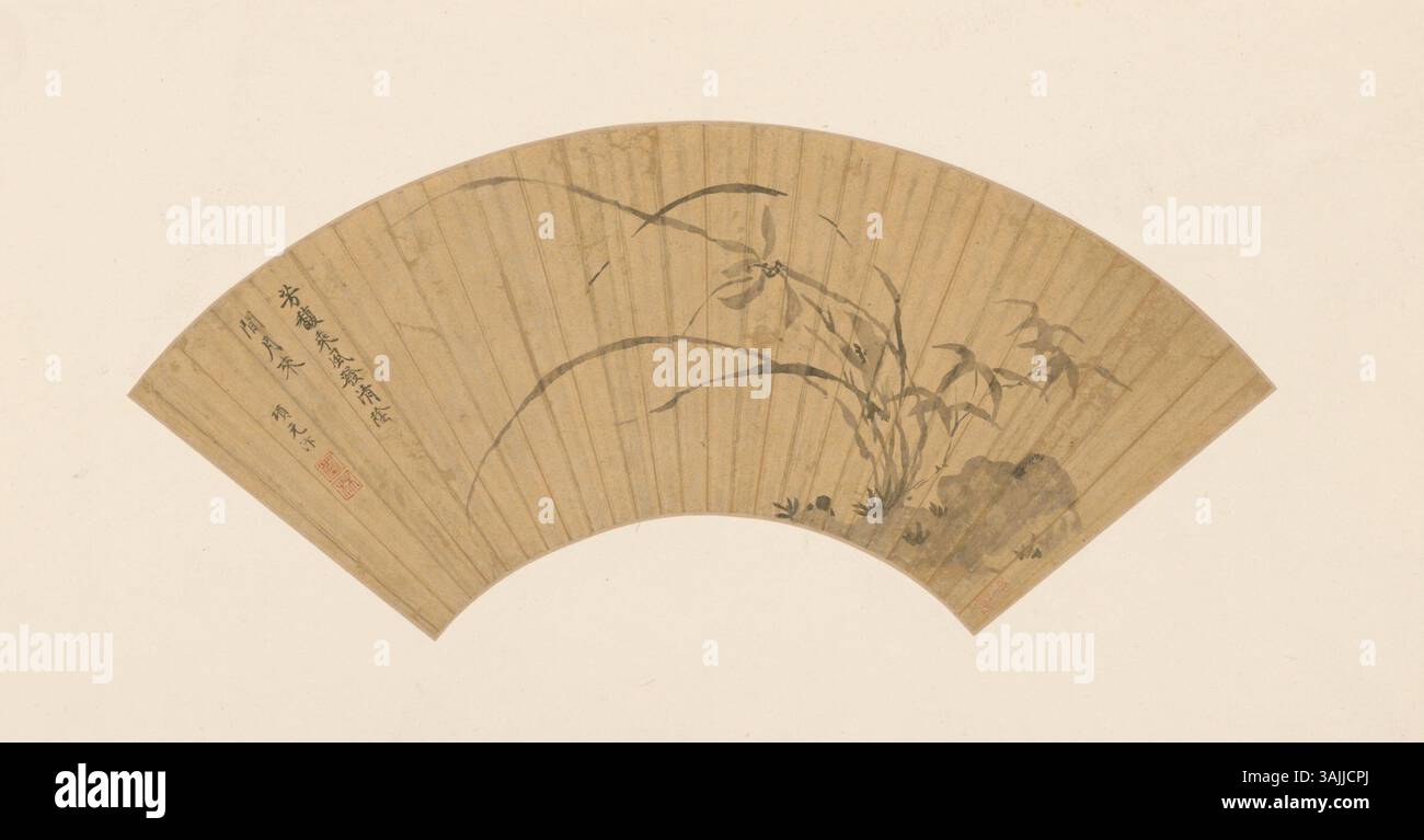 This fan painting from The Palace Museum features traditional Chinese ...