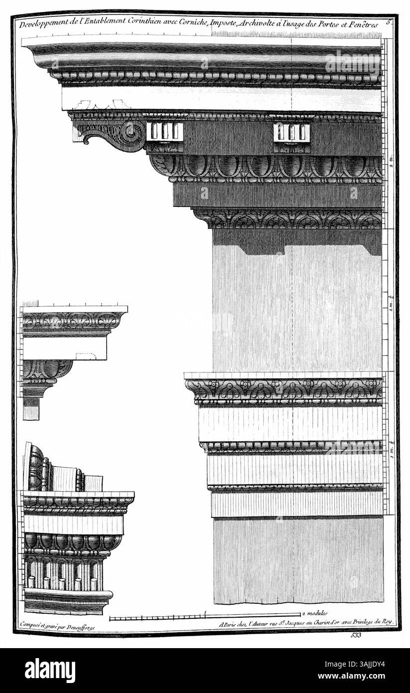 *Development of the Corinthian Entablature* by Jean-François de ...