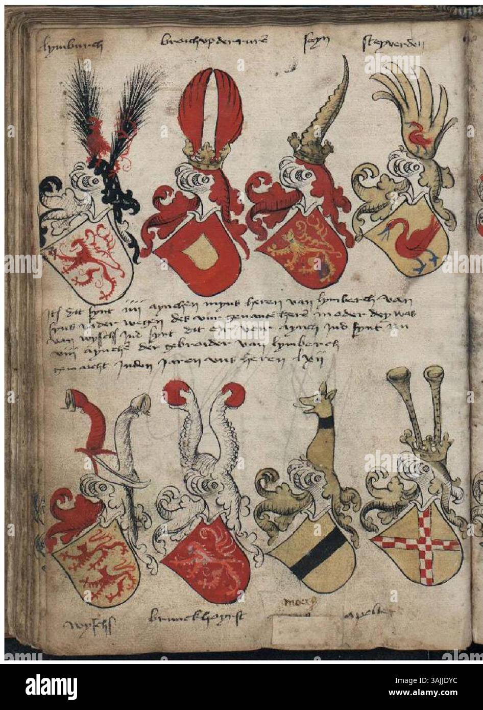 This arms chart from the 15th century depicts the arms of the Counts of ...