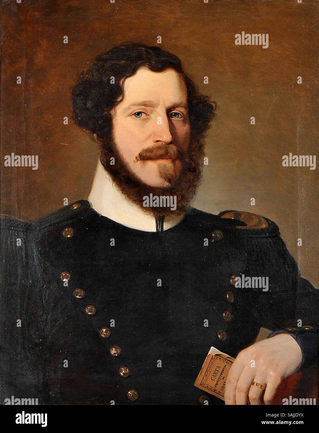 This 19th-century portrait shows a Portuguese officer from the 1834 ...