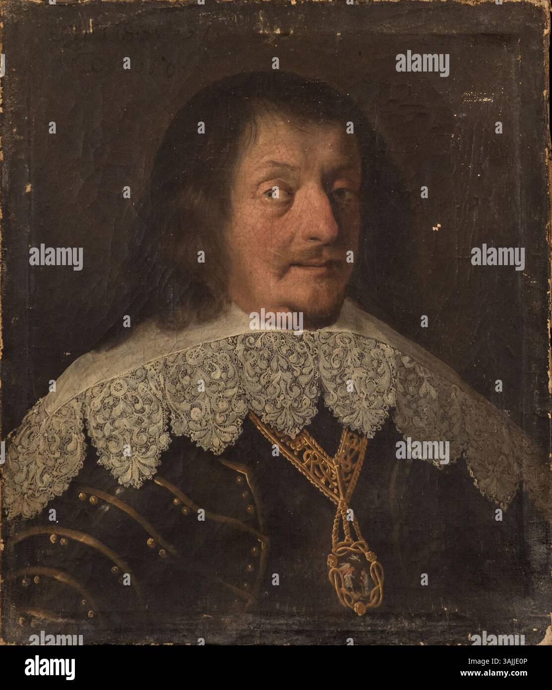 Portrait of an unknown knight, 17th century, depicting a European ...