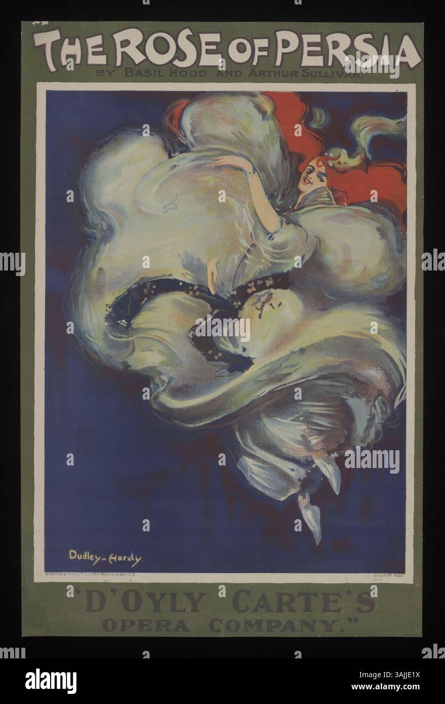 This 1900 poster, designed by Dudley Hardy, advertises the opera 'The ...